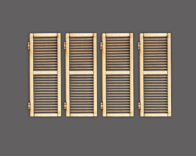 RWD 1/35 QTY - 4 - Louvered Window Shutters | Model Kit | Diorama ...