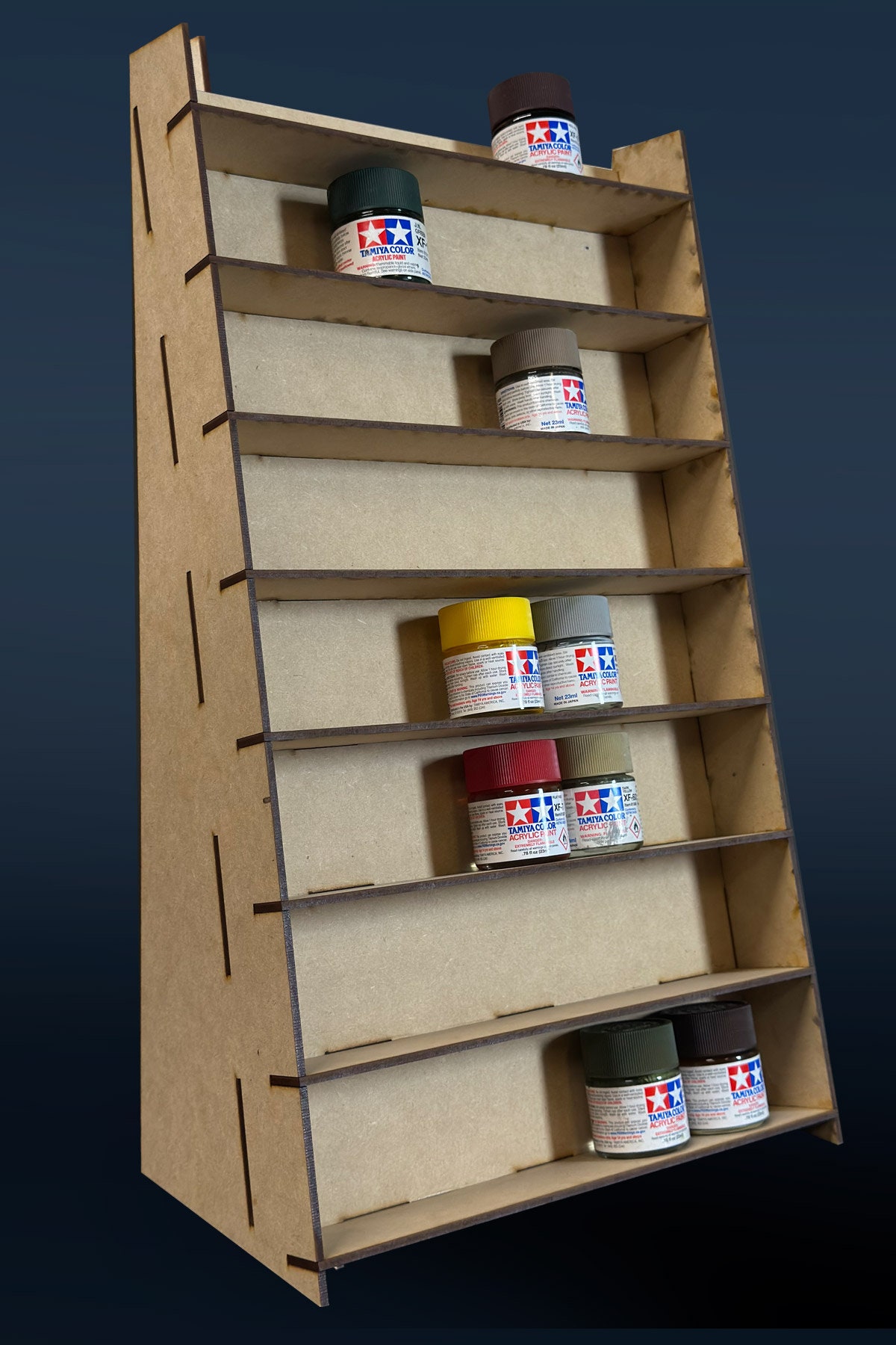 RWD Laser-cut Vertical Paint Rack Shelf (T48) - for 23ml Tamiya® Paints ...