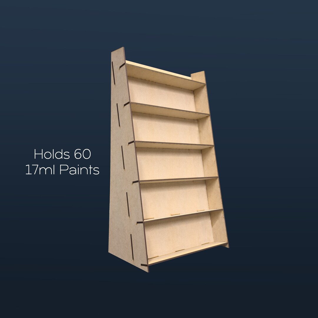 RWD Laser-cut Vertical Paint Rack Shelf (T60) - for 17ml AK®, Vallejo ...