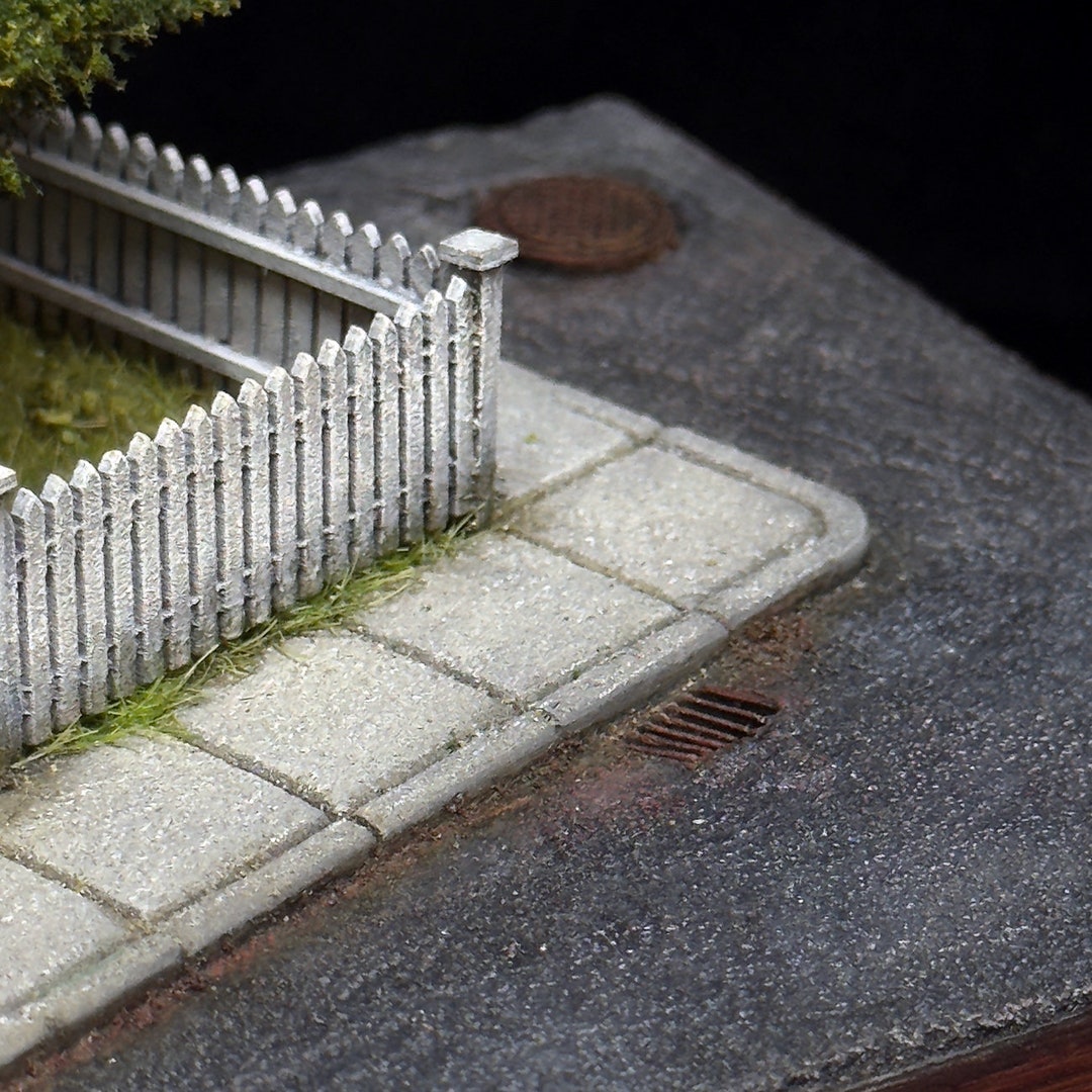 HO - 1/87 Scale Textured Sidewalk Kit: Laser Cut Diorama (136 Scale ...