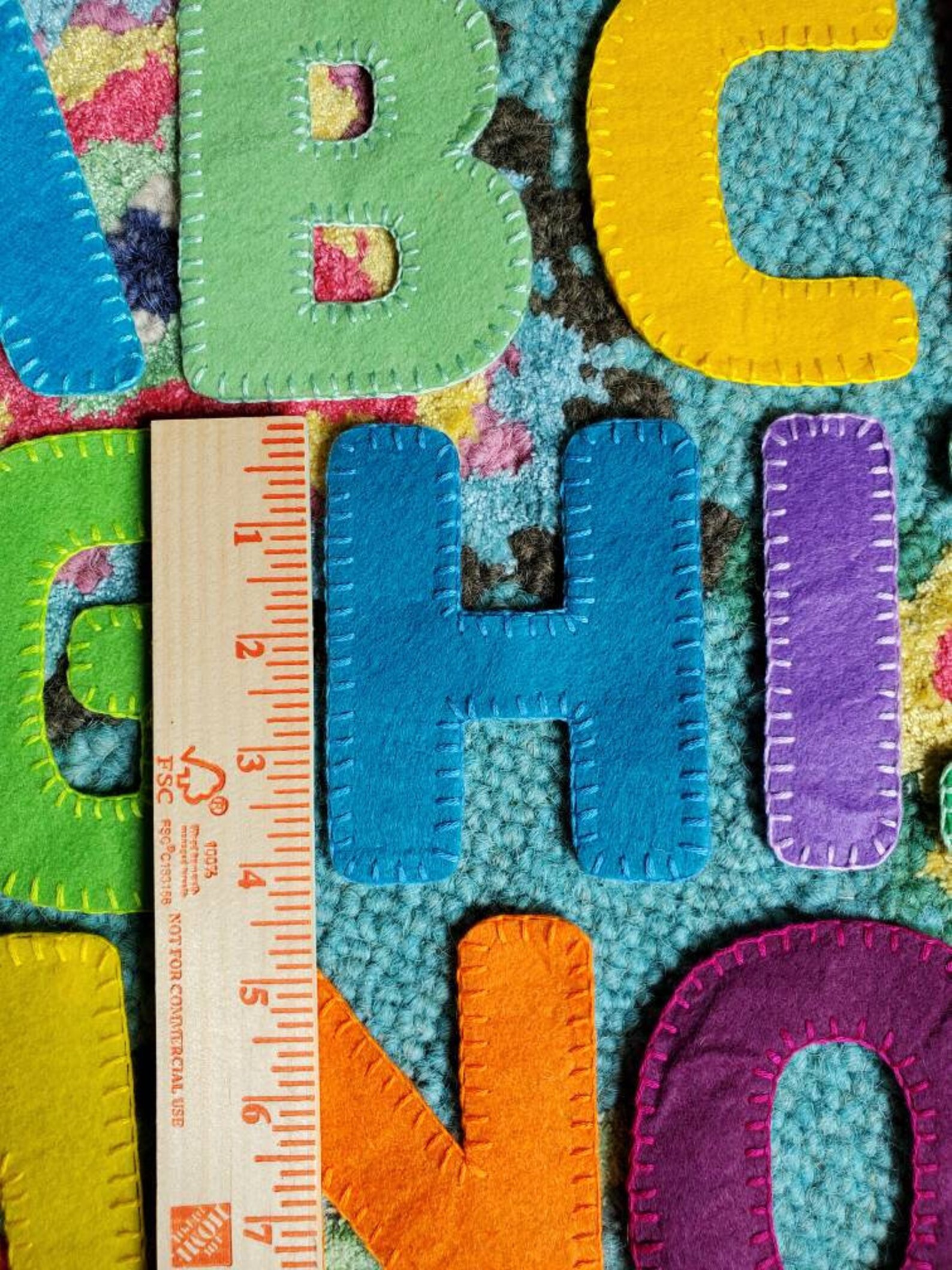 Felt Alphabet Set Felt Letters Multicolored ABCs | Etsy