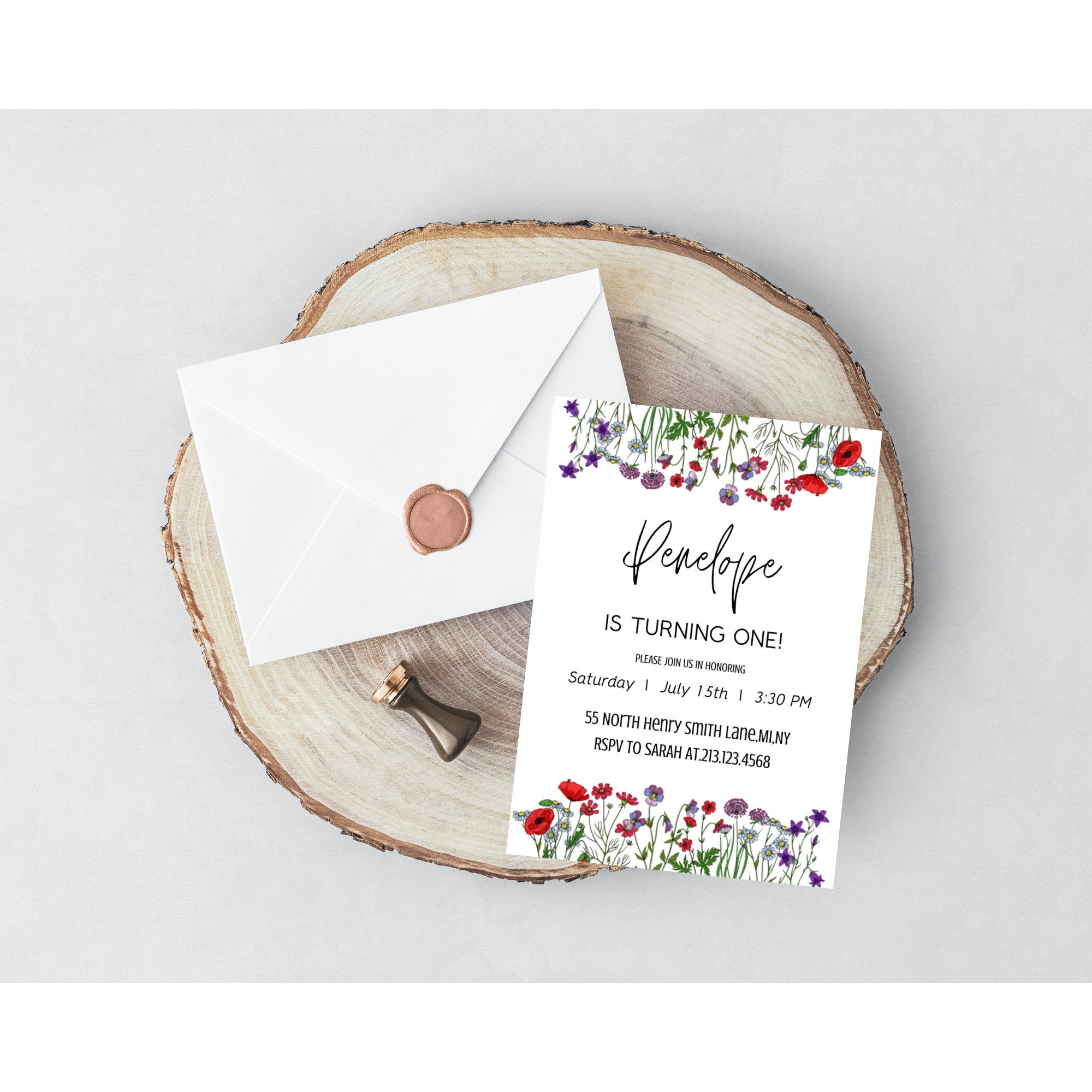 Wildflower Birthday Invitation, Garden Party Birthday, Wildflower 1st ...
