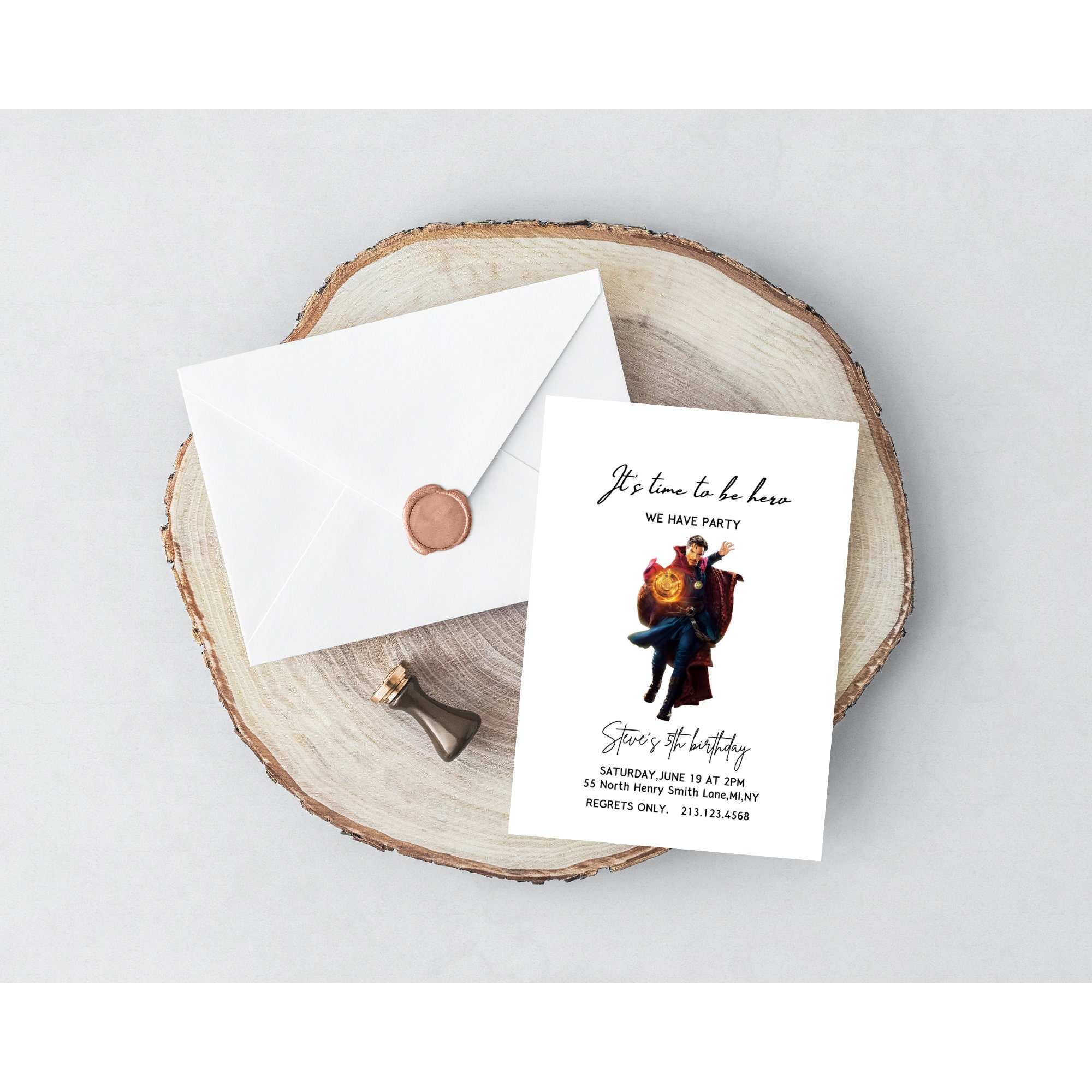 Doctor Strange Invitation, Avengers Birthday Invitation, Avengers ...