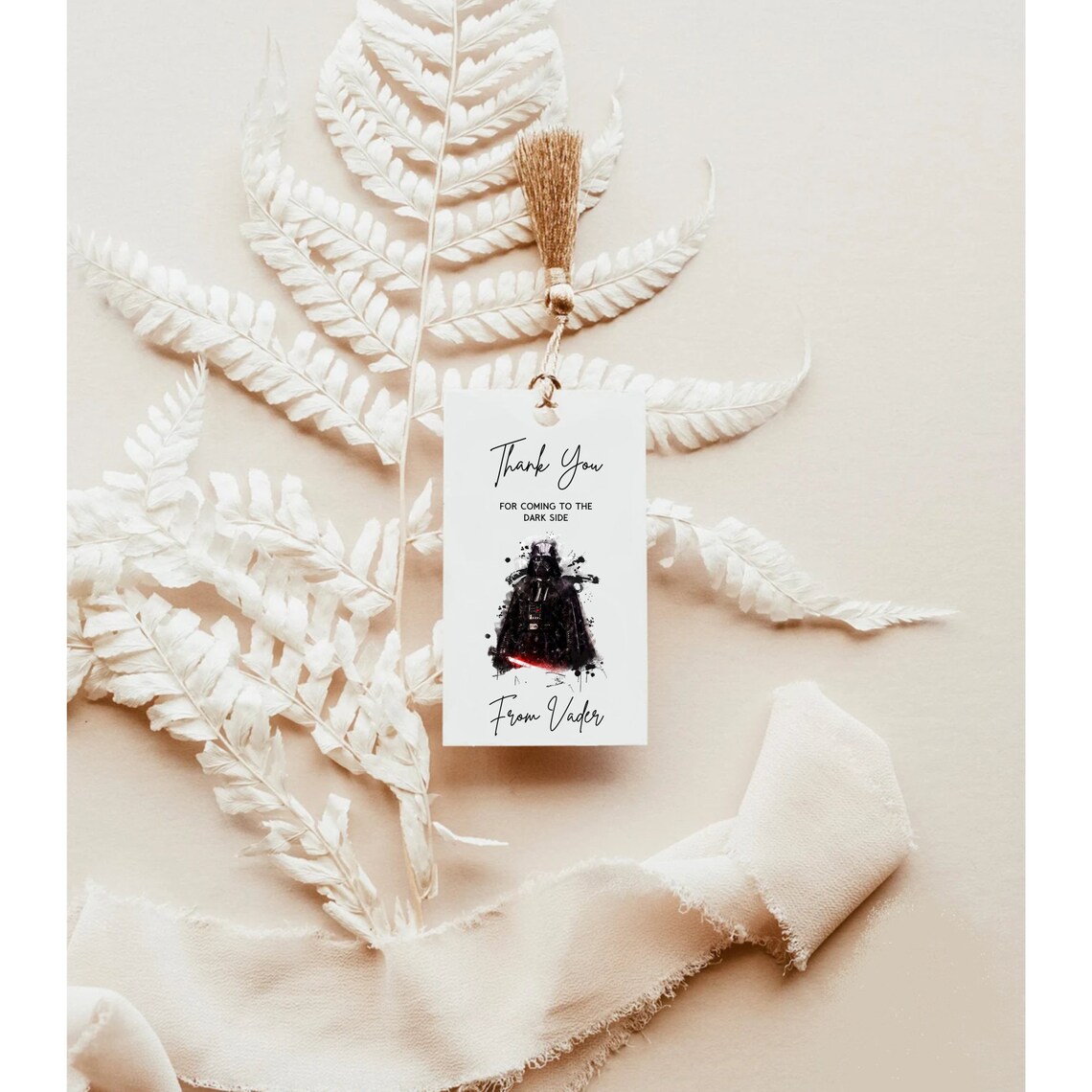Darth Vader Birthday Thank You Tags, Star Wars Birthday Favor Tags ...