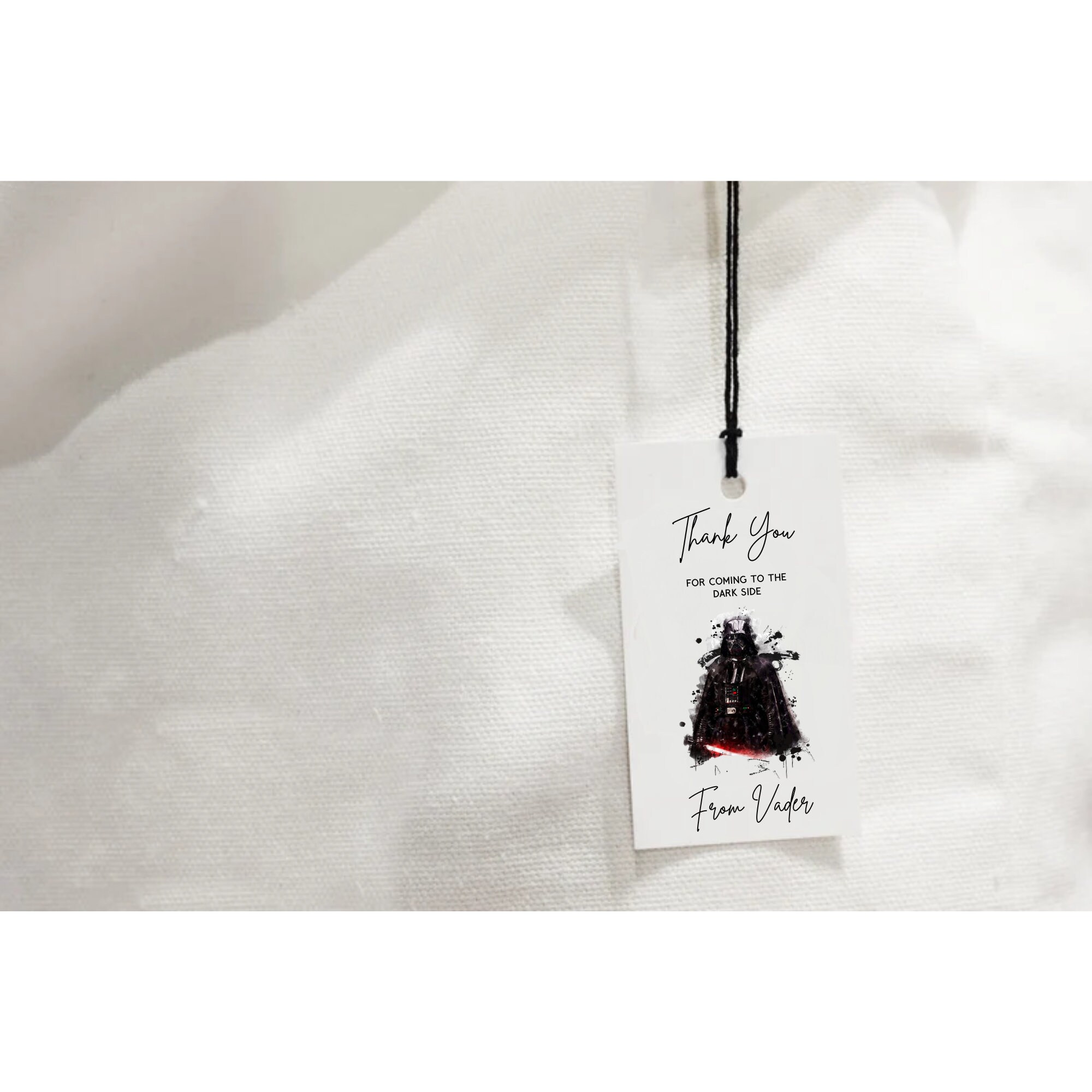 Darth Vader Birthday Thank You Tags, Star Wars Birthday Favor Tags ...