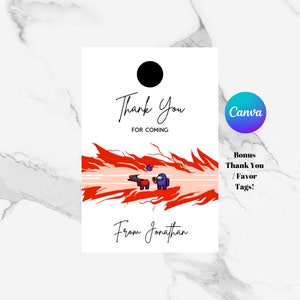 Among Us Birthday Invitation Template Editable, Birthday Party ...