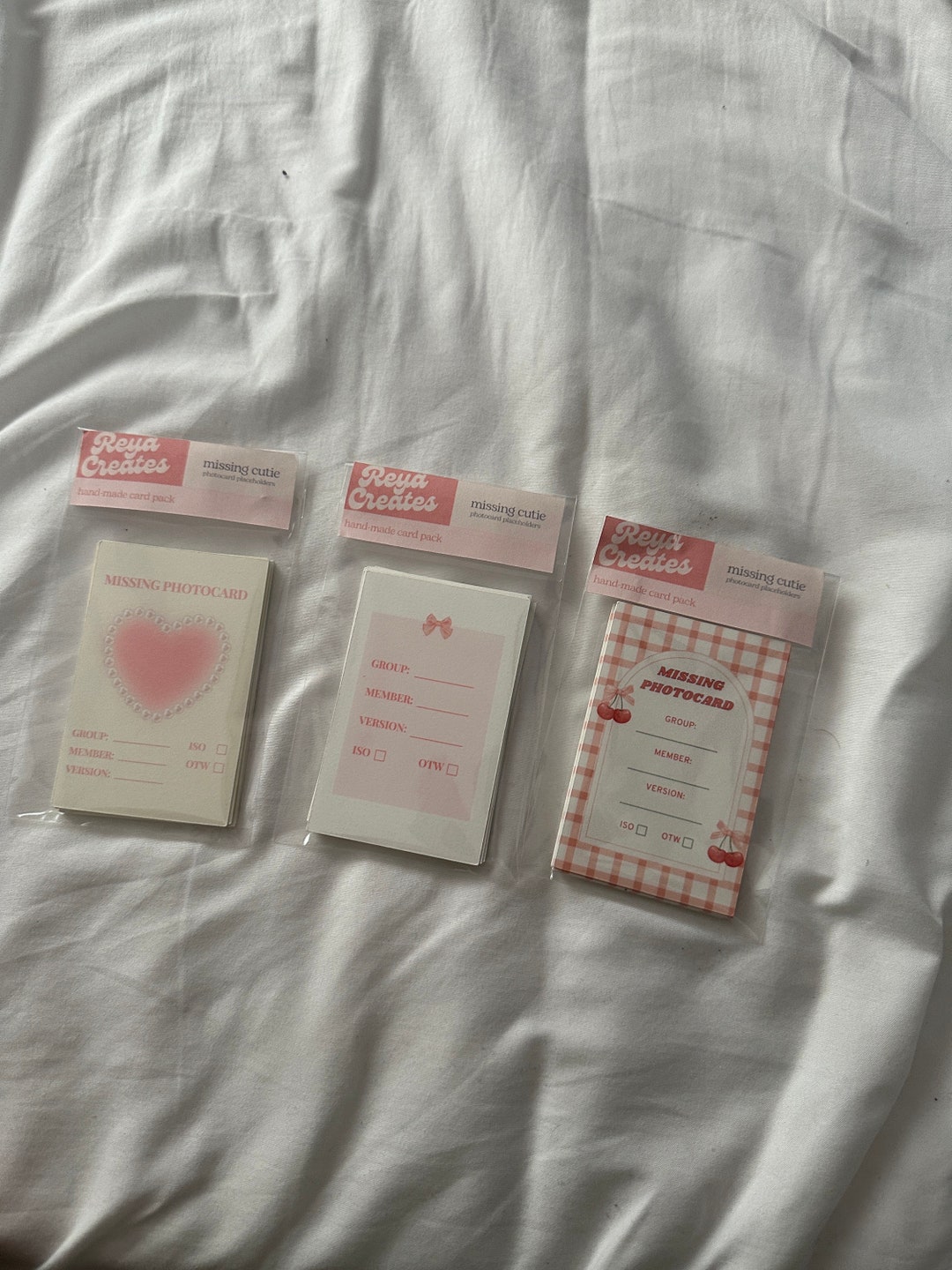 Missing Photocard Binder Fillers - Etsy