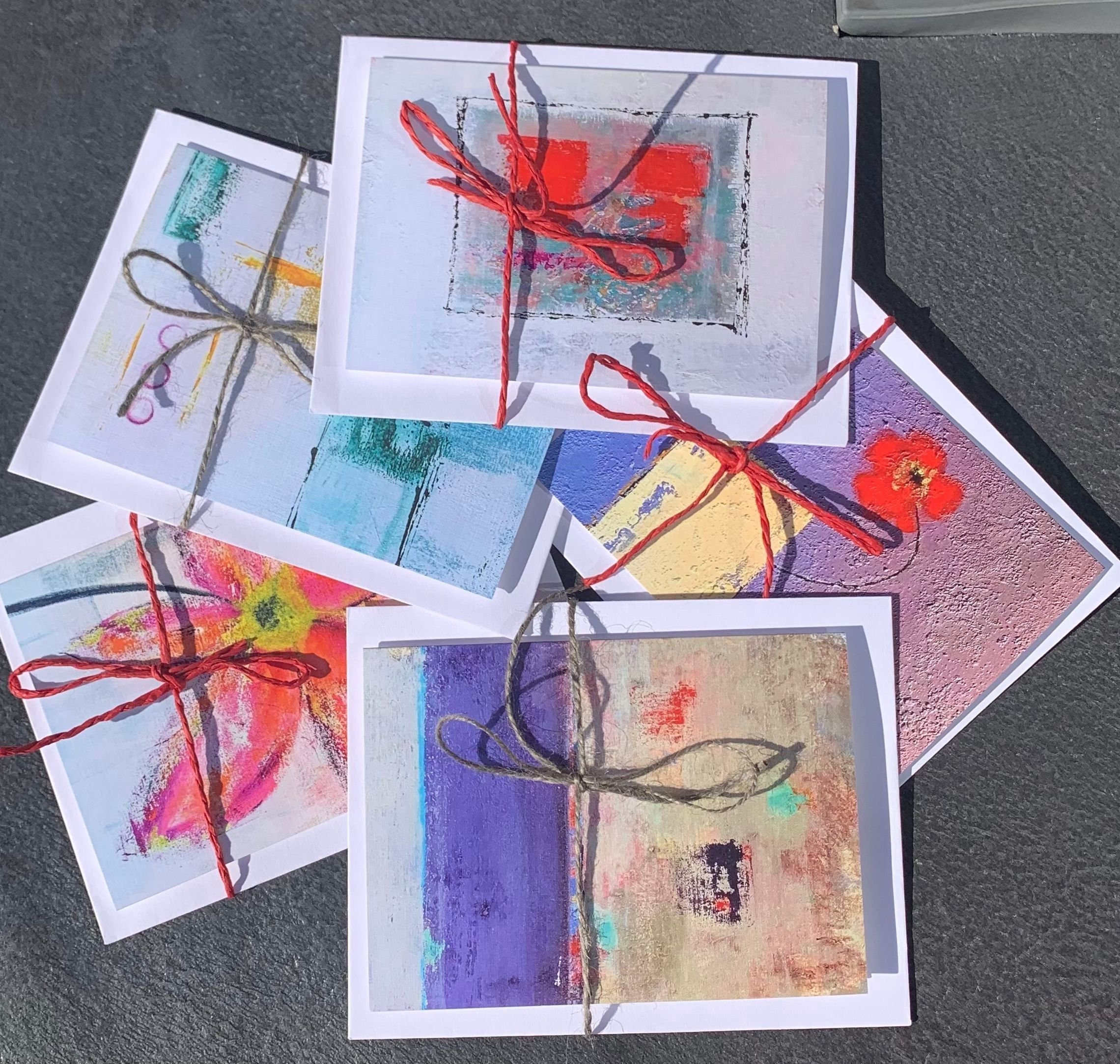 5 Pack Assorted Art Cards on Luxurious Linen Card Stock, Original ...