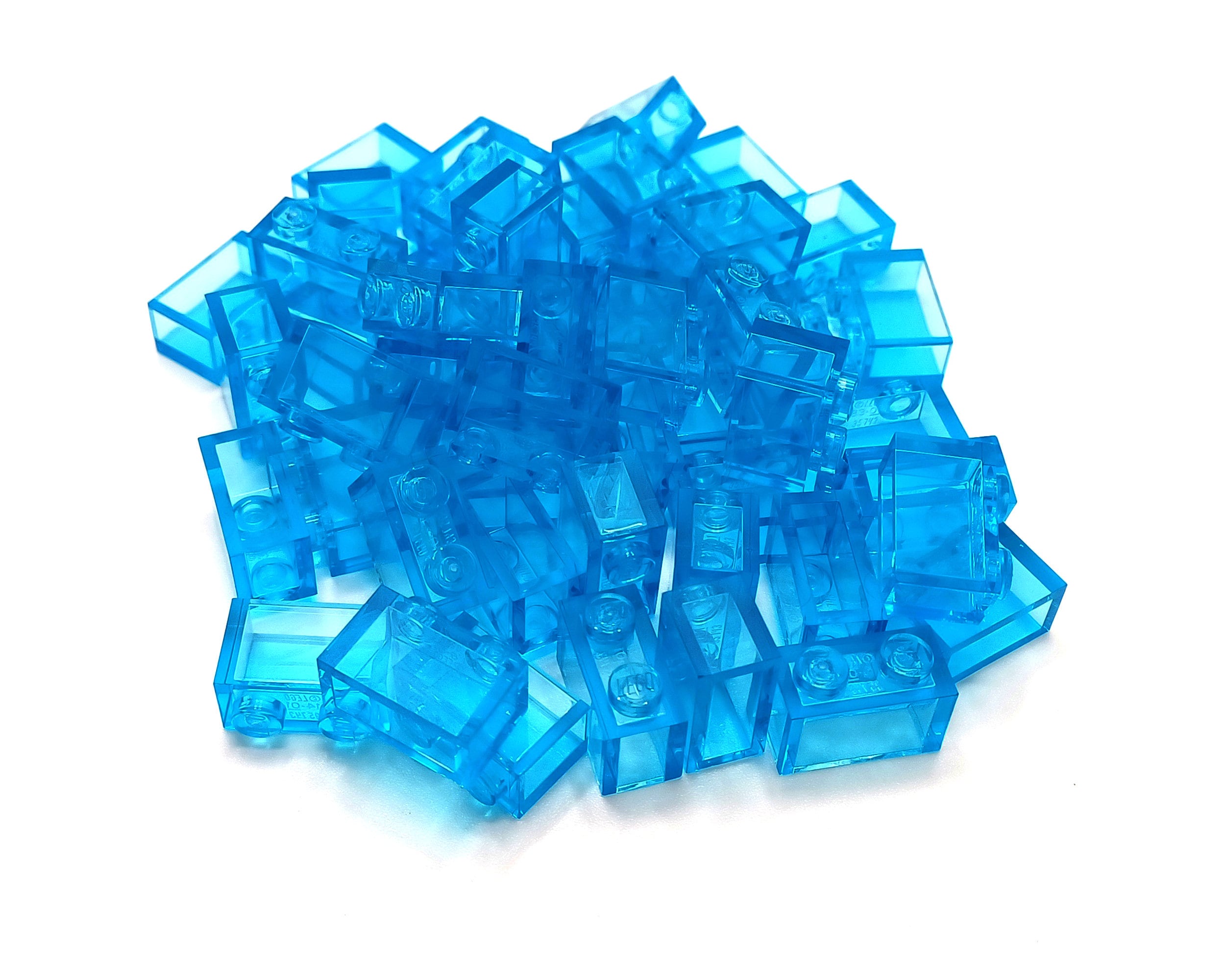 LEGO® 1x2 Trans-light Blue Bricks 6244910 50pcs - Etsy