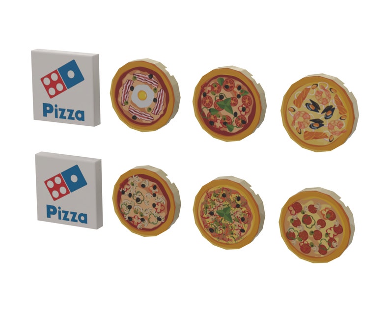 Printed Tiles Pizza 4 One Pack - Etsy