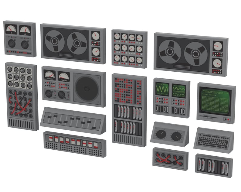 Printed Tiles Computer Control Room - Etsy