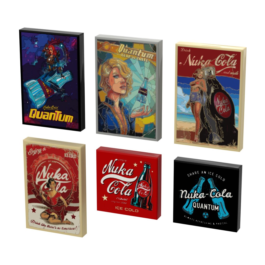 Printed Tiles - Fallout Nuka Cola & Quantum Cola Series Pack - Etsy