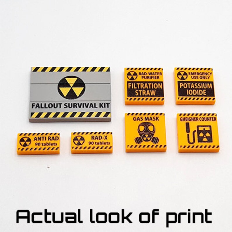 Printed Tiles Fallout Survival Kit - Etsy