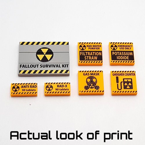 Printed Tiles Fallout Survival Kit - Etsy