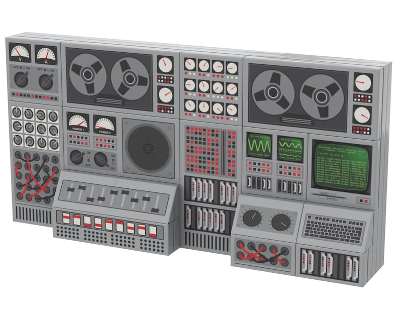 Printed Tiles Computer Control Room - Etsy