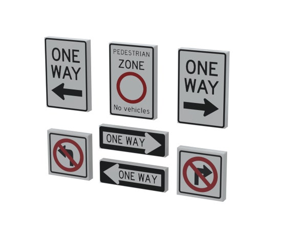 Printed Tiles City Signs Pack 1 | Etsy