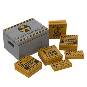 Printed Tiles Fallout Survival Kit - Etsy