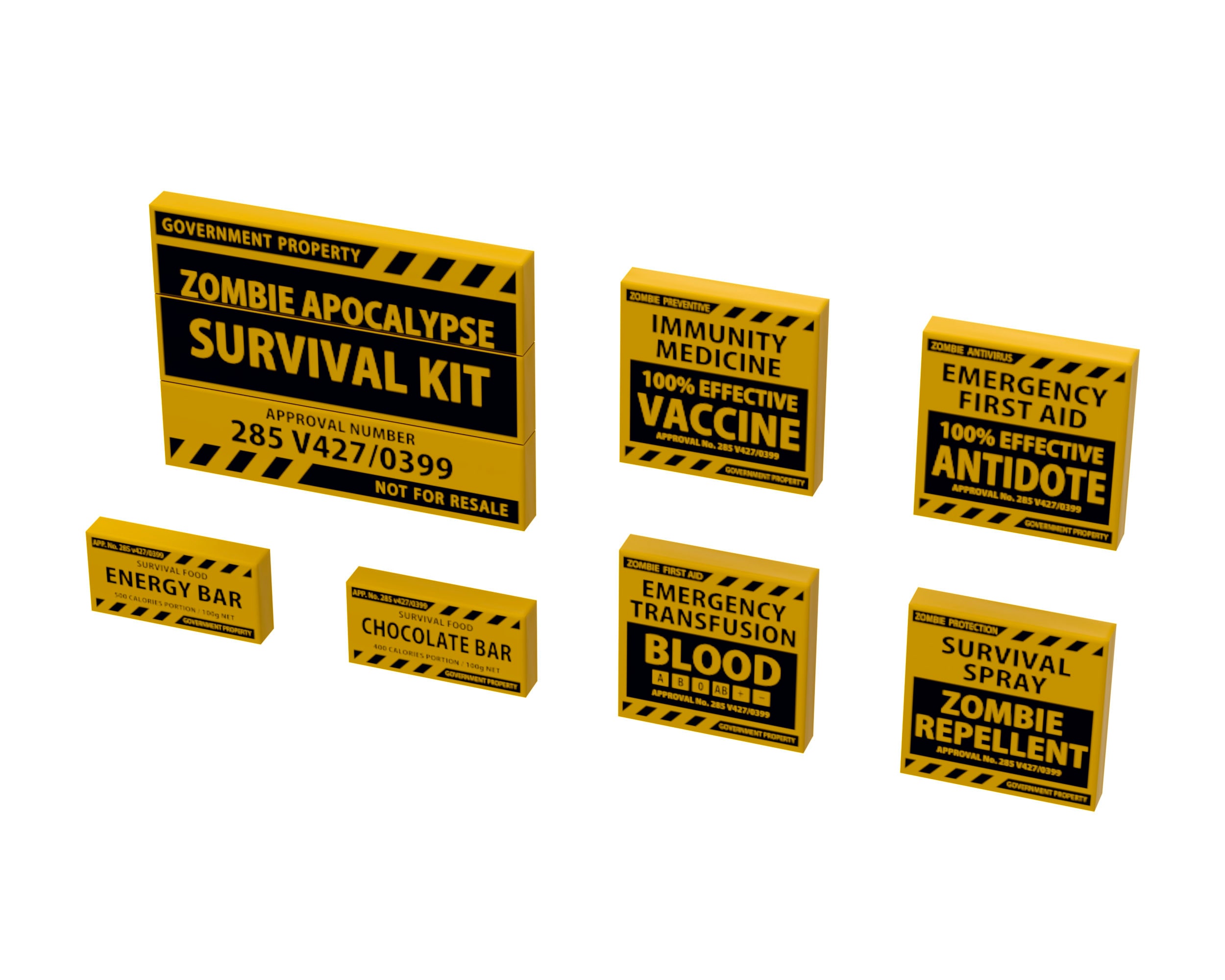 Zombie Apocalypse Survival Kit Labels