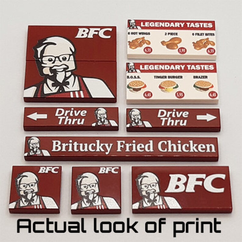 Printed Tiles Britucky Fried Chicken Pack - Etsy