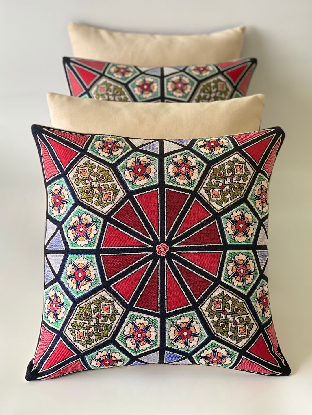 Geometric Design Cushion Cover, Decorative Pillow, Throw Pillow Cover ...