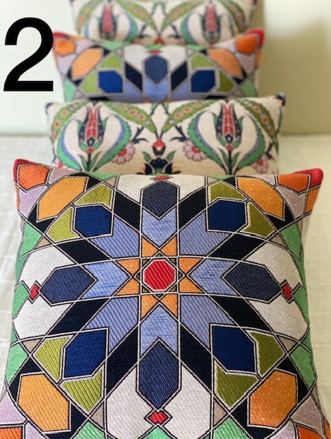 Geometric Design Cushion Cover Decorative Pillow Throw | Etsy