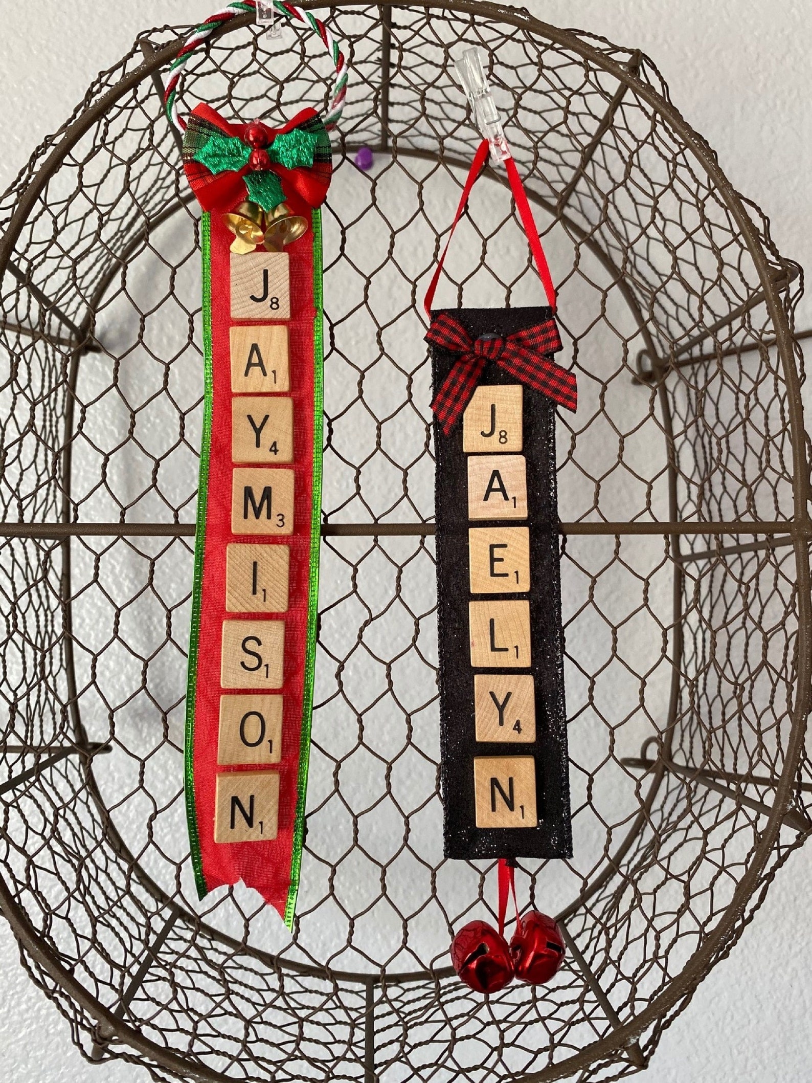 Scrabble Tile Ornaments - Etsy