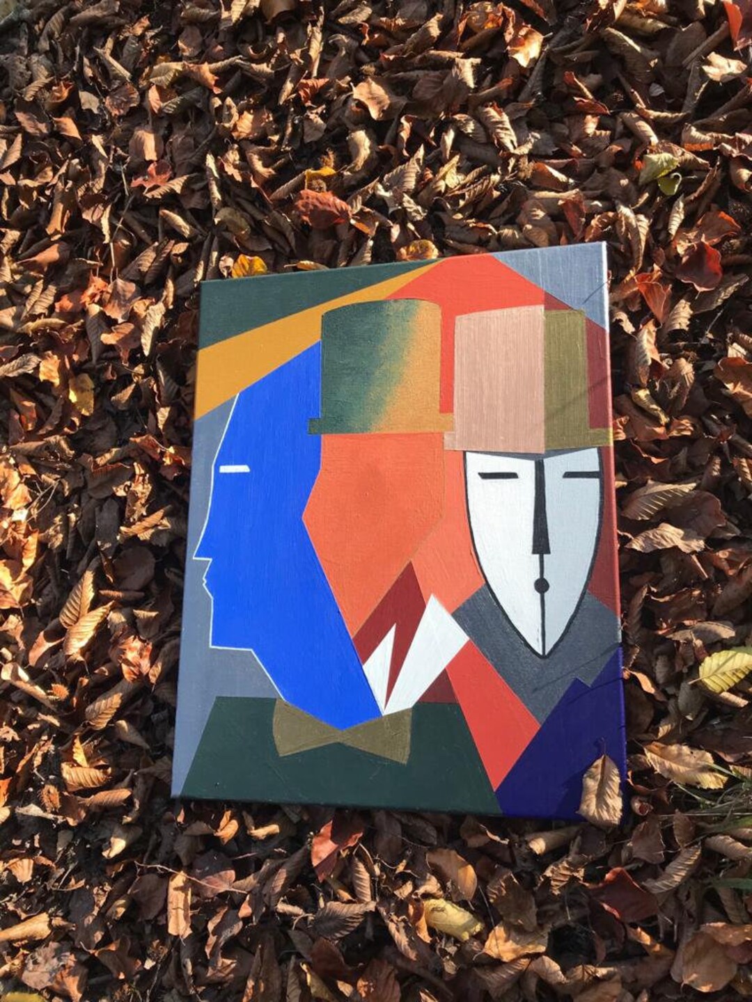 ENTOURAGE - Unique Acrylic Painting on Canvas 40x50 - Etsy