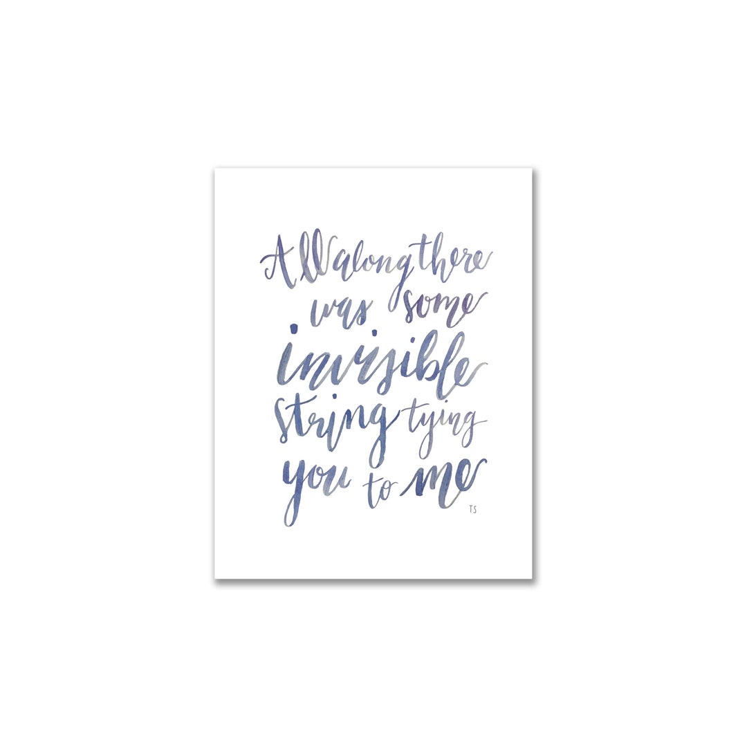 Taylor Swift Greeting Card | Invisible String | Folklore Lyrics | Love ...