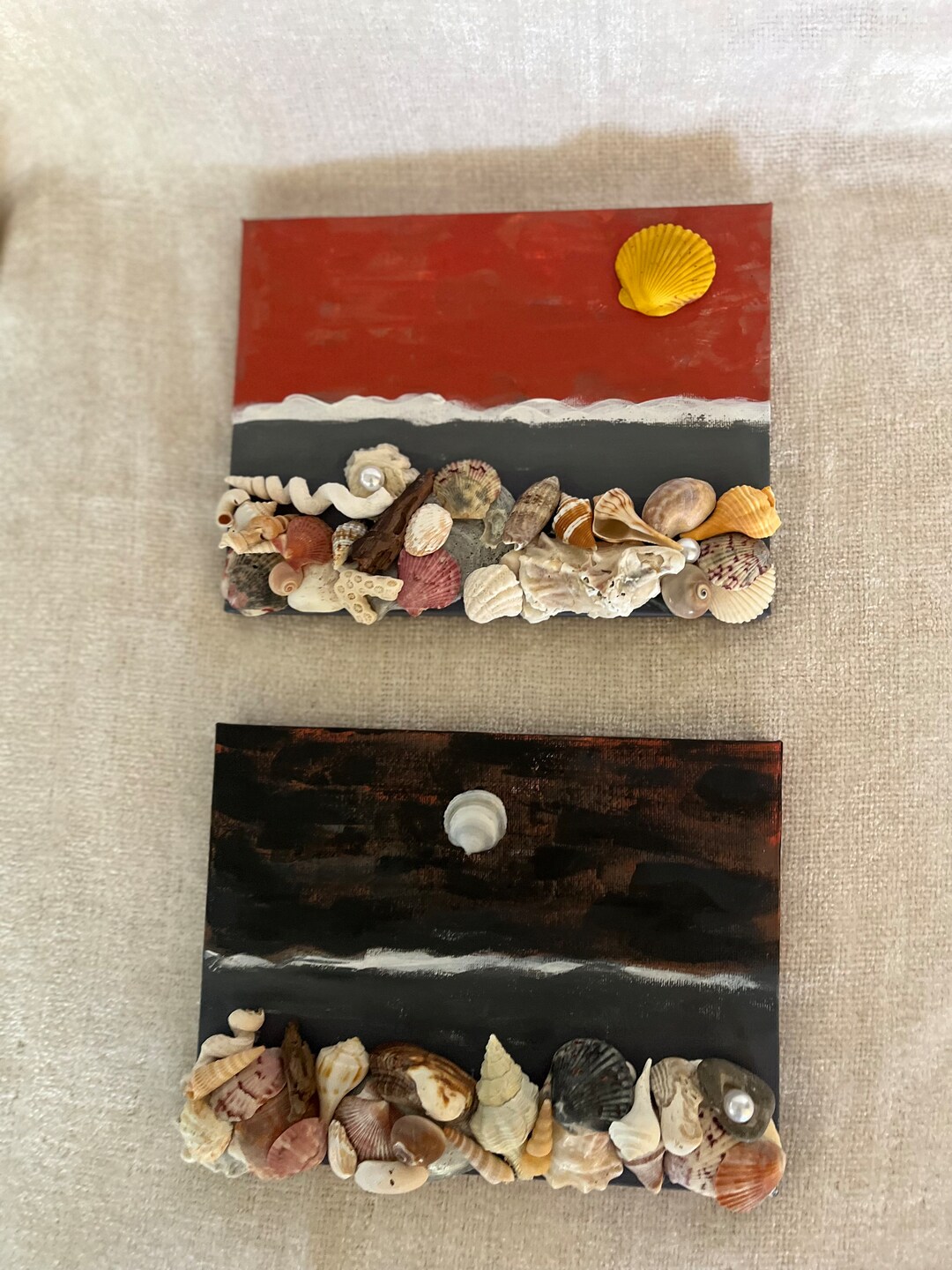 Shell Art, Wall Art, Home Decor, Wall Decor, Kids Room, Beach Cottage ...