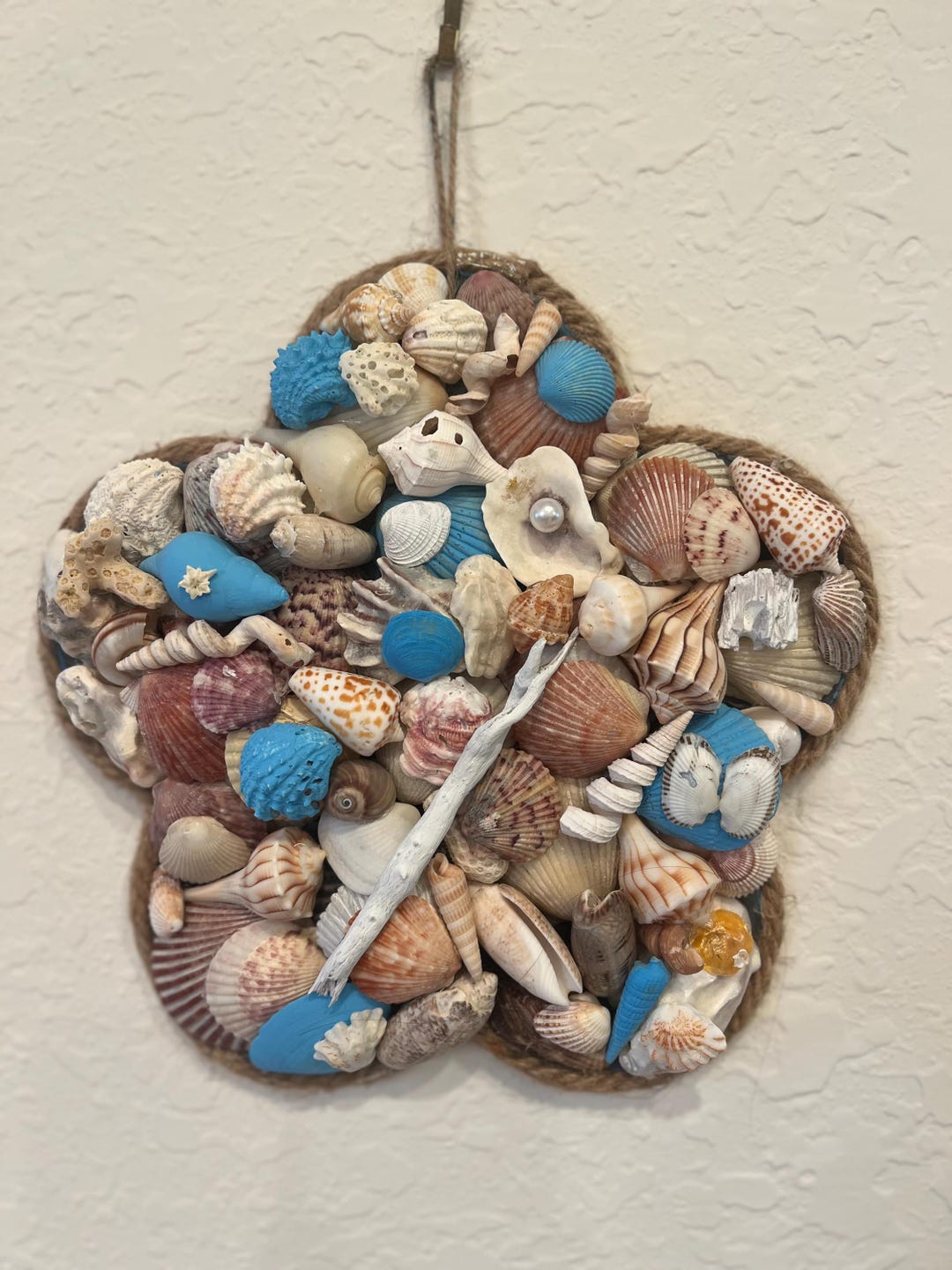Seashell Wall Art: Beach Cottage Decor With Driftwood & Pearls - Etsy