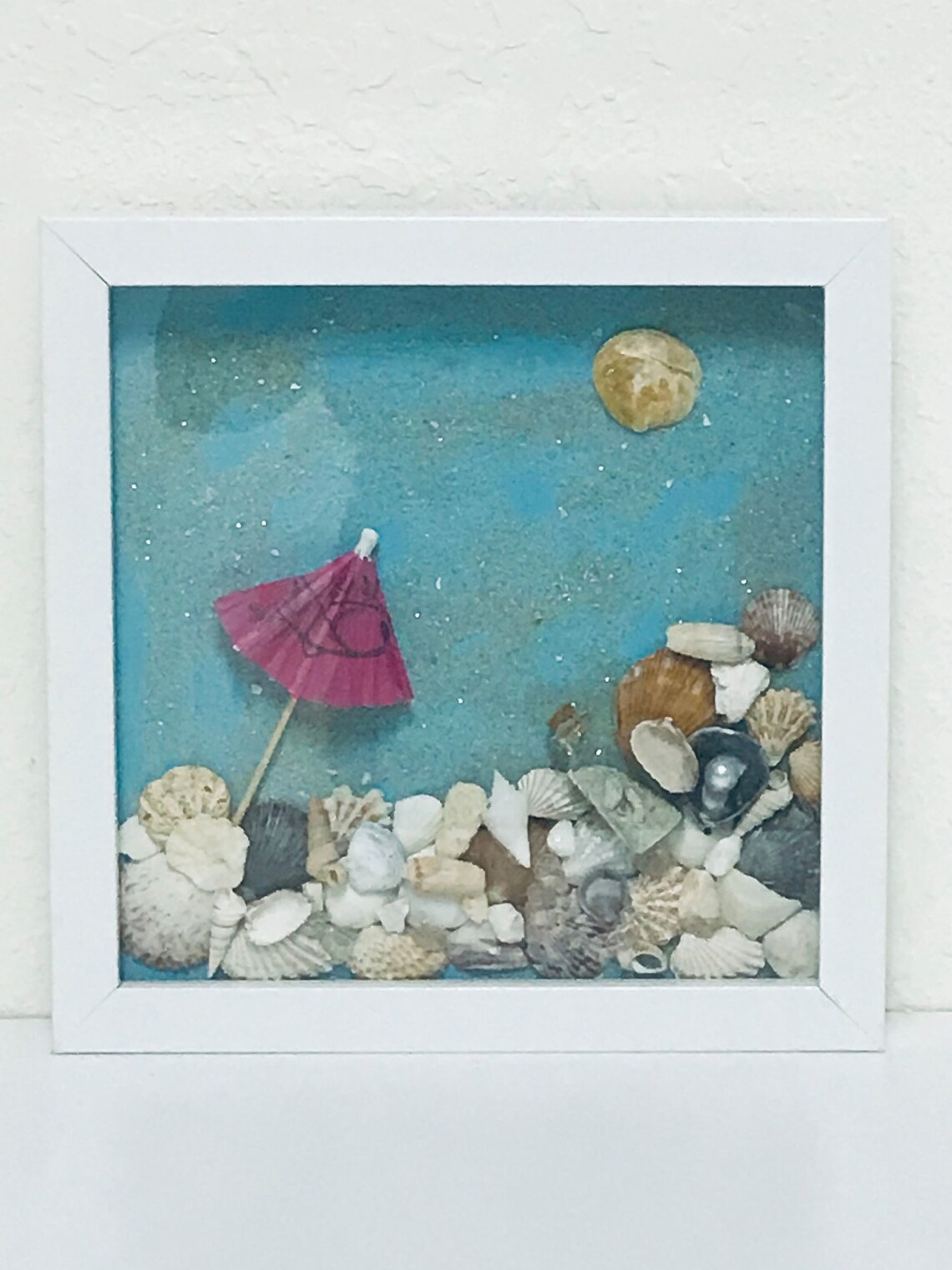 Shell Art Shadow Box-sea Shell Shadow Box-holiday Gift - Etsy