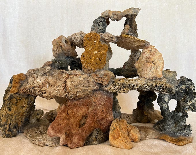 Large Rock Reef: Natural Aquarium Cave, Terrarium Decor-aquarium ...