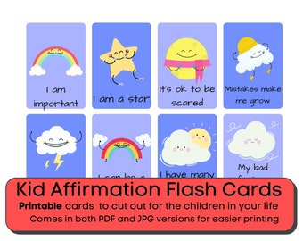 Positive Flash Cards - Etsy