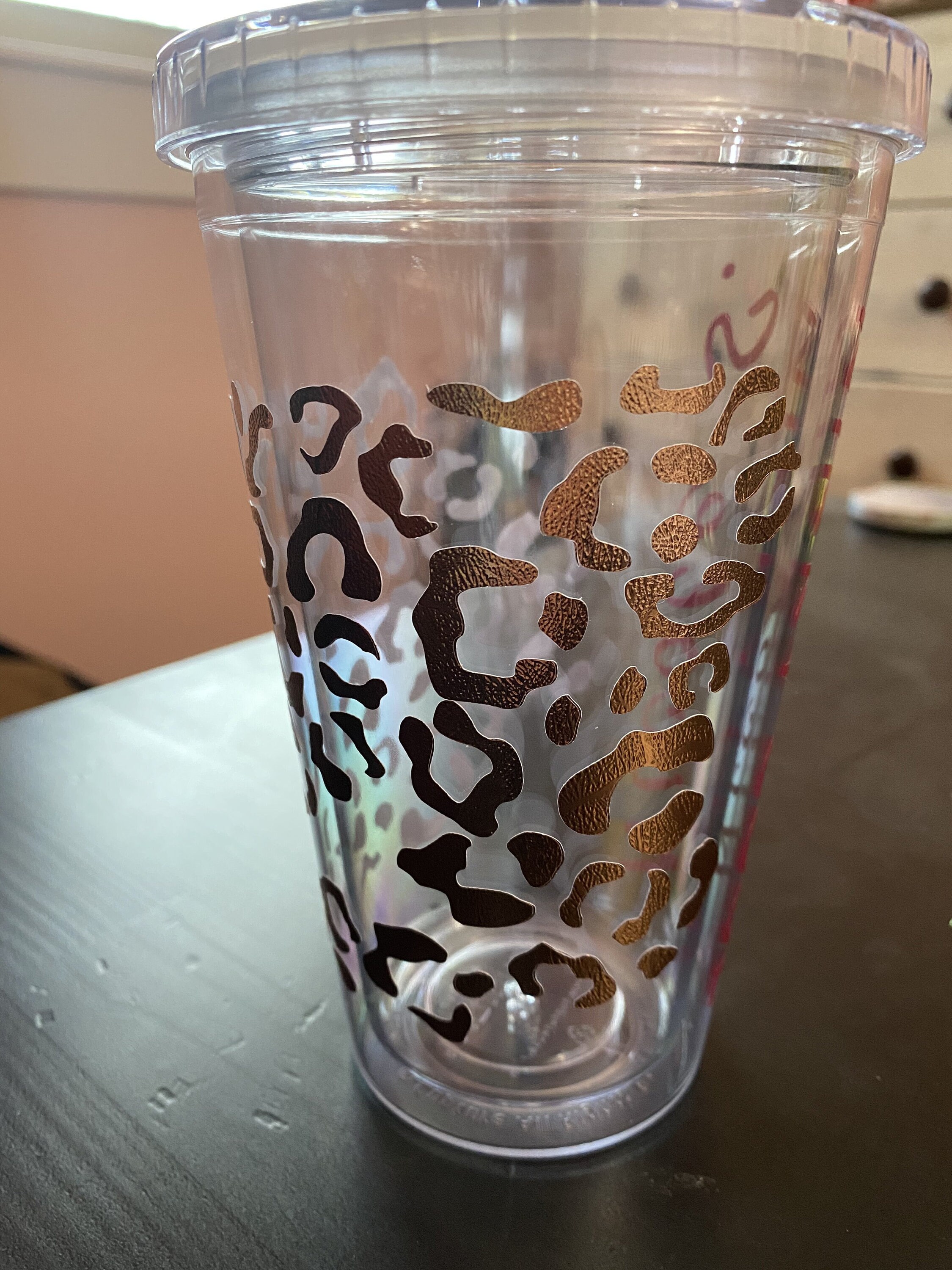 Cheetah Print With Name Tumbler - Etsy