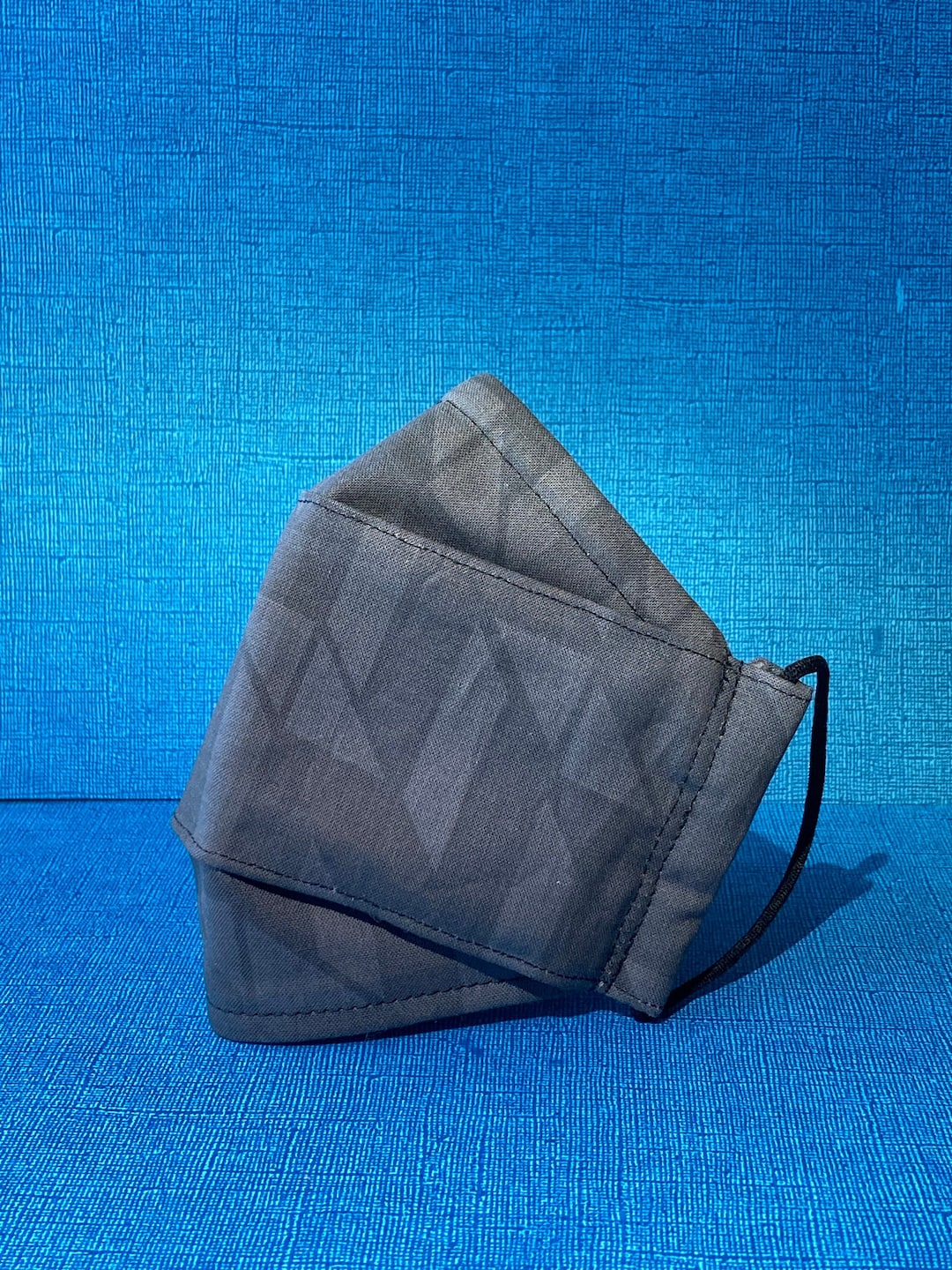 Origami Black Geometric Face Mask, 3D Fitted Design, Washable Cotton ...