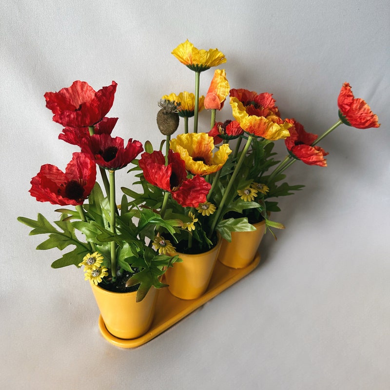 Artificial Poppies - Etsy