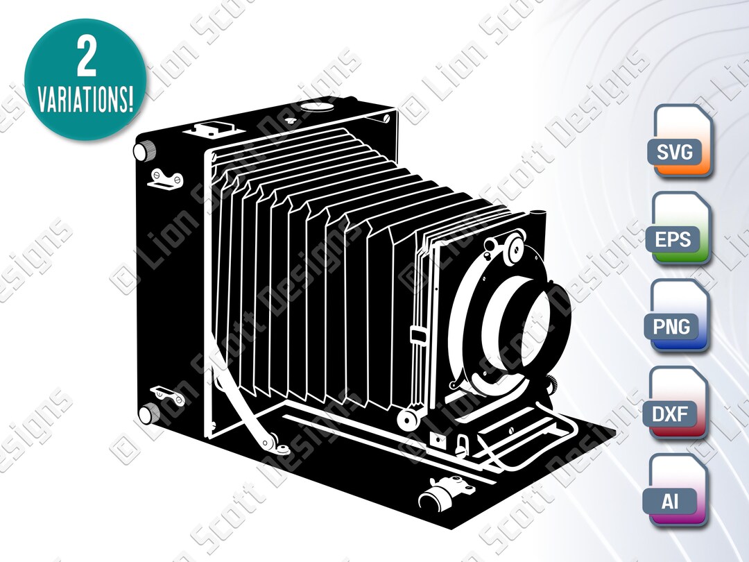 Vintage Large Format Camera Vector Design | Digital Download | EPS, SVG ...