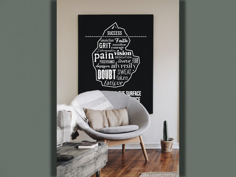 Iceberg Motivation Vector Design | Digital Download | EPS, SVG, DXF and ...