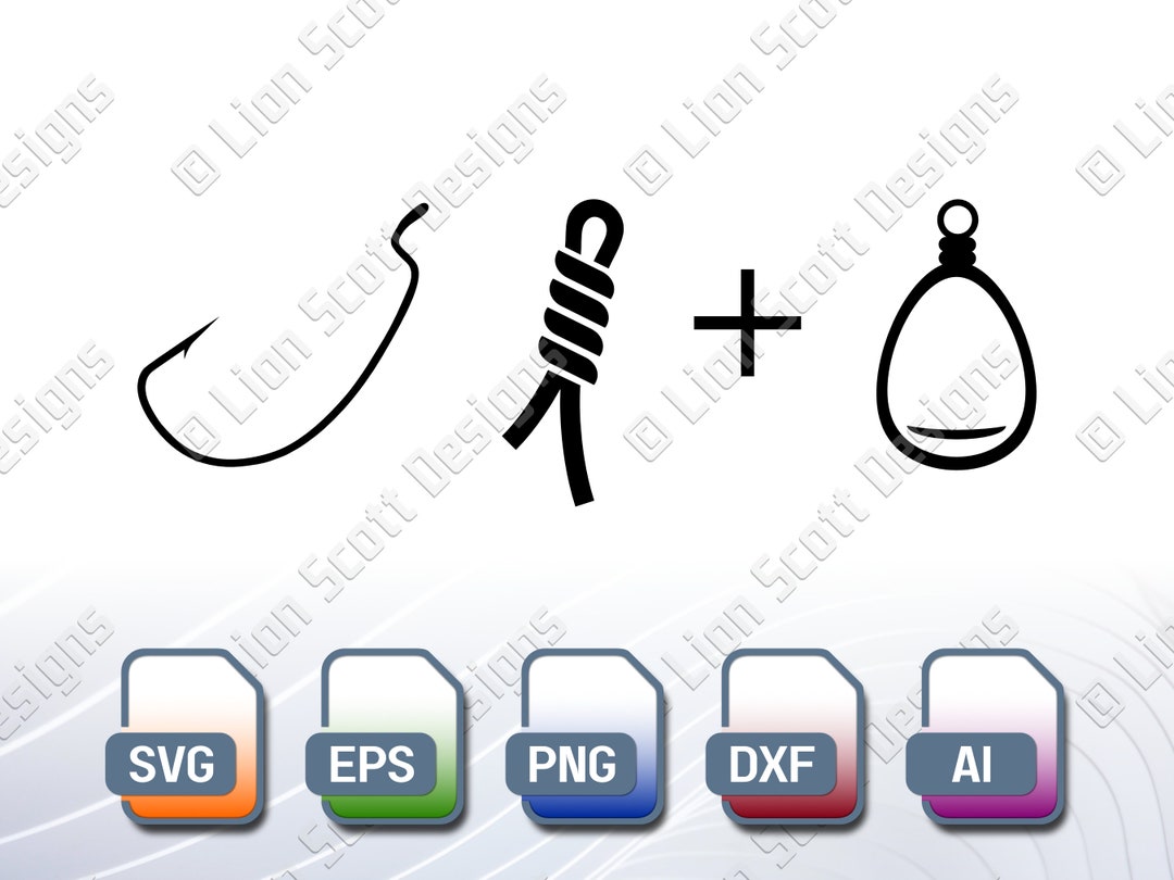 Hook Line and Sinker Fishing Vector Design | Digital Download | EPS ...