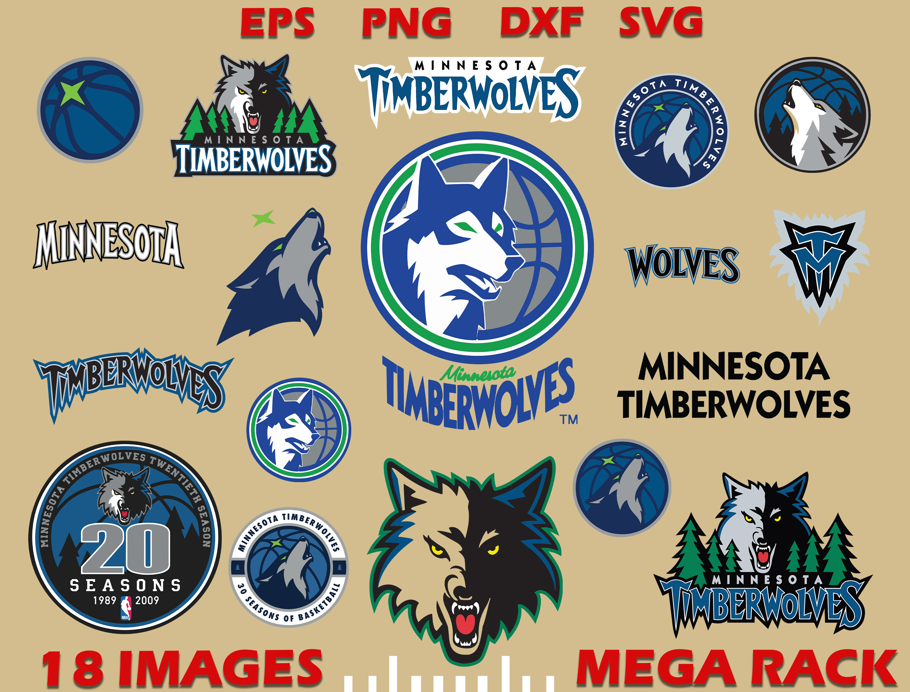 NBA Minnesota Timberwolves Svg Logo NBA Team SVG cut file | Etsy