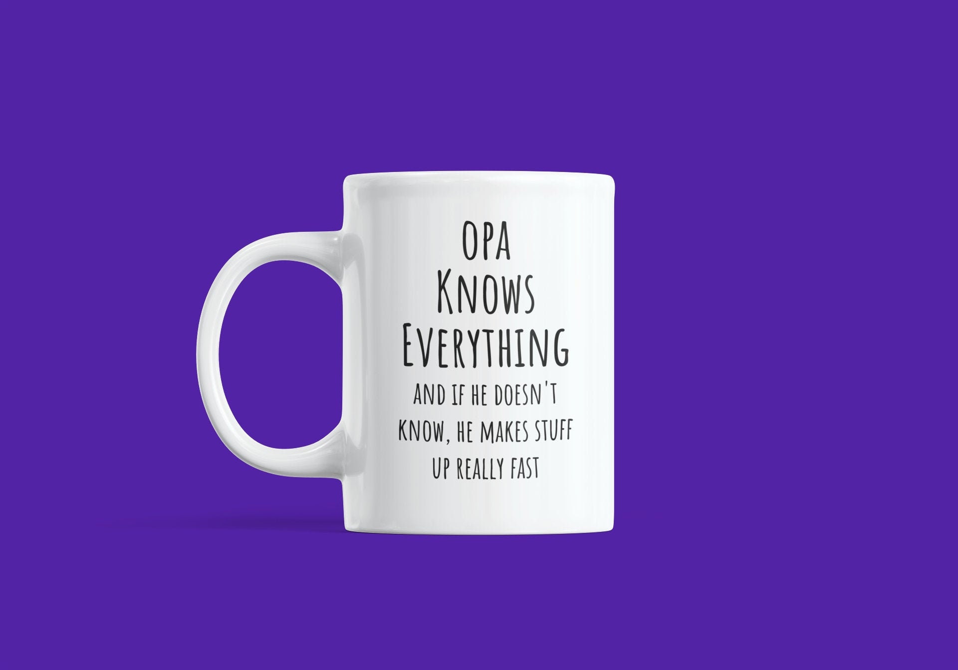 Funny Opa Mug Gifts for Opa Opa Knows Everything Coffee Cup - Etsy ...