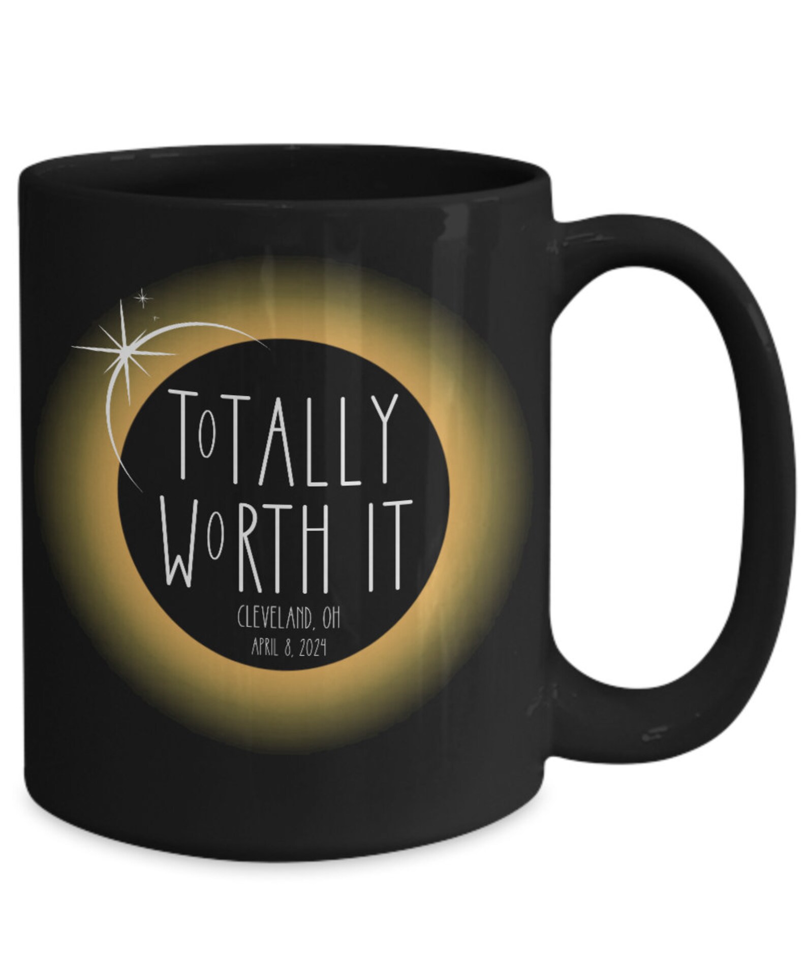 Solar Eclipse 2024 Cleveland Mug, Total Eclipse 2024 Coffee Cup ...