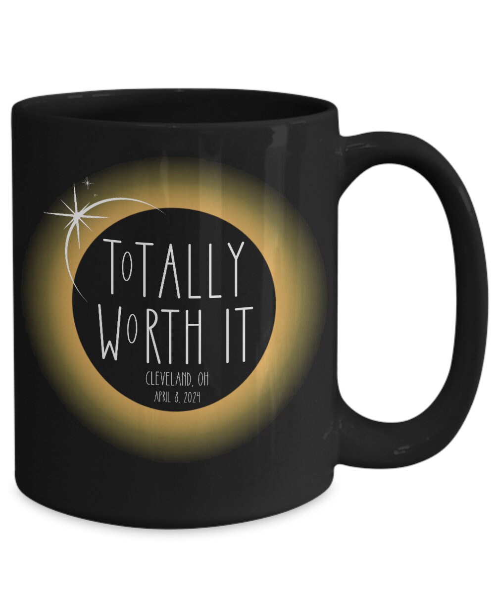Solar Eclipse 2024 Cleveland Mug, Total Eclipse 2024 Coffee Cup ...