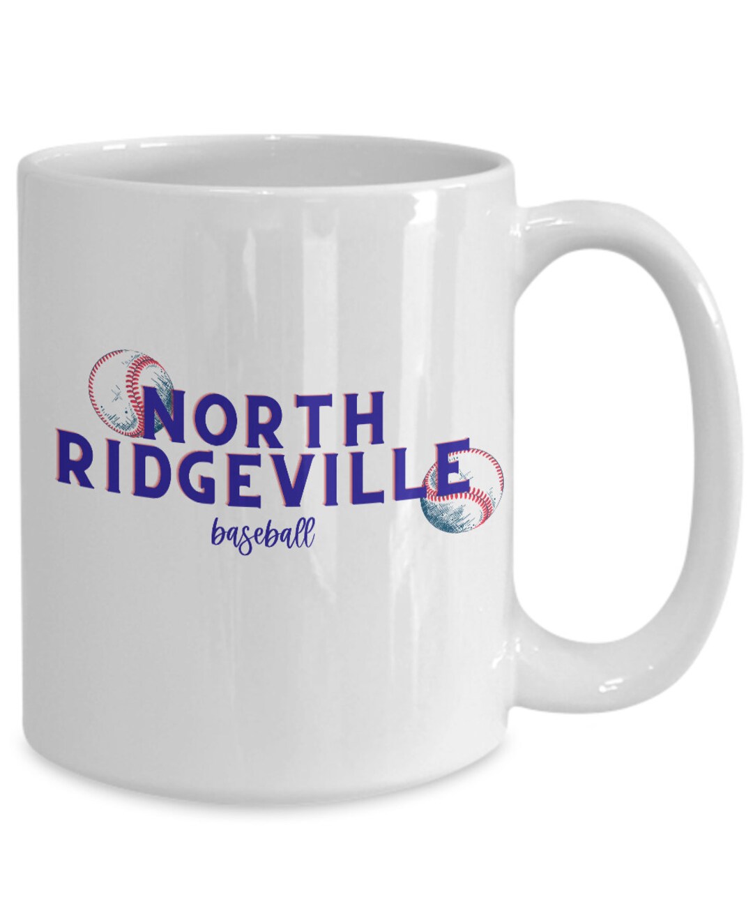 North Ridgeville Baseball Mug, Ranger Baseball Coffee Cup, School ...