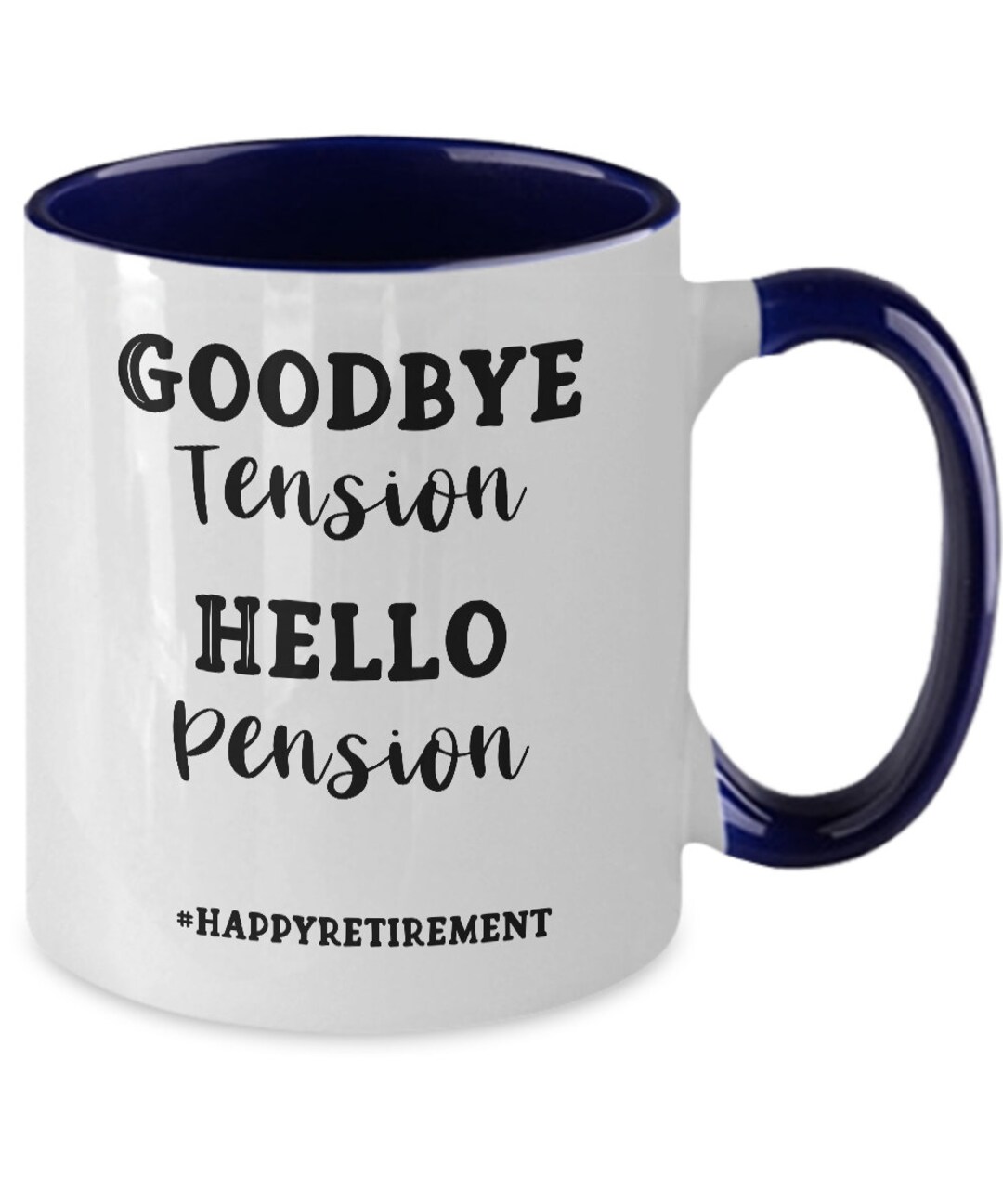 Happy Retirement Mug, Gag Retirement Gifts, Two Toned Coffee Cup, Best ...