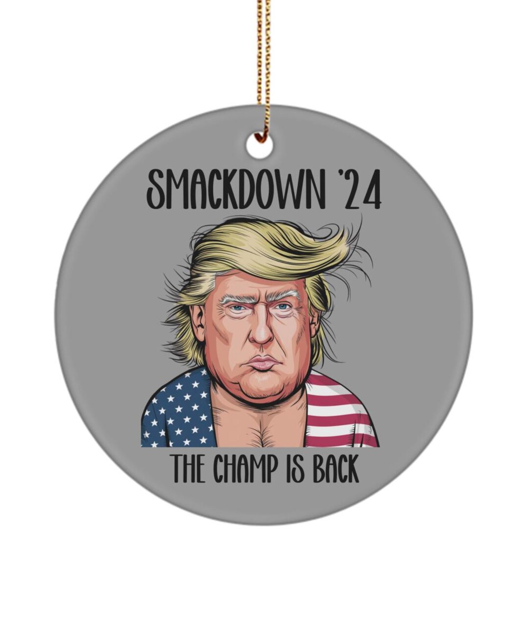 Funny 47th President Ceramic Ornament, Smackdown 24, Usa Election 2024 ...