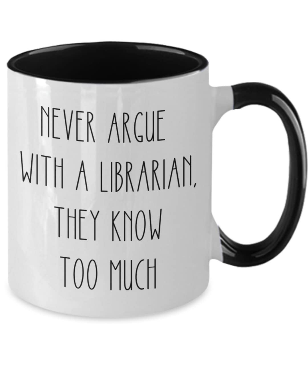 Funny Librarian Coffee Cup, Two Toned Librarian Mug, School Library ...