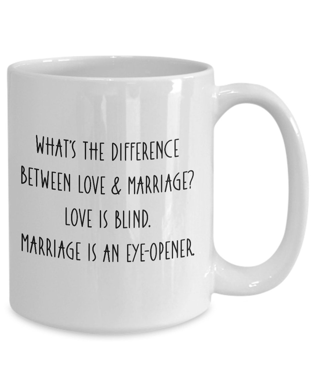 Funny Marriage Mug, Funny Bride and Groom Wedding Gifts, Love is Blind ...