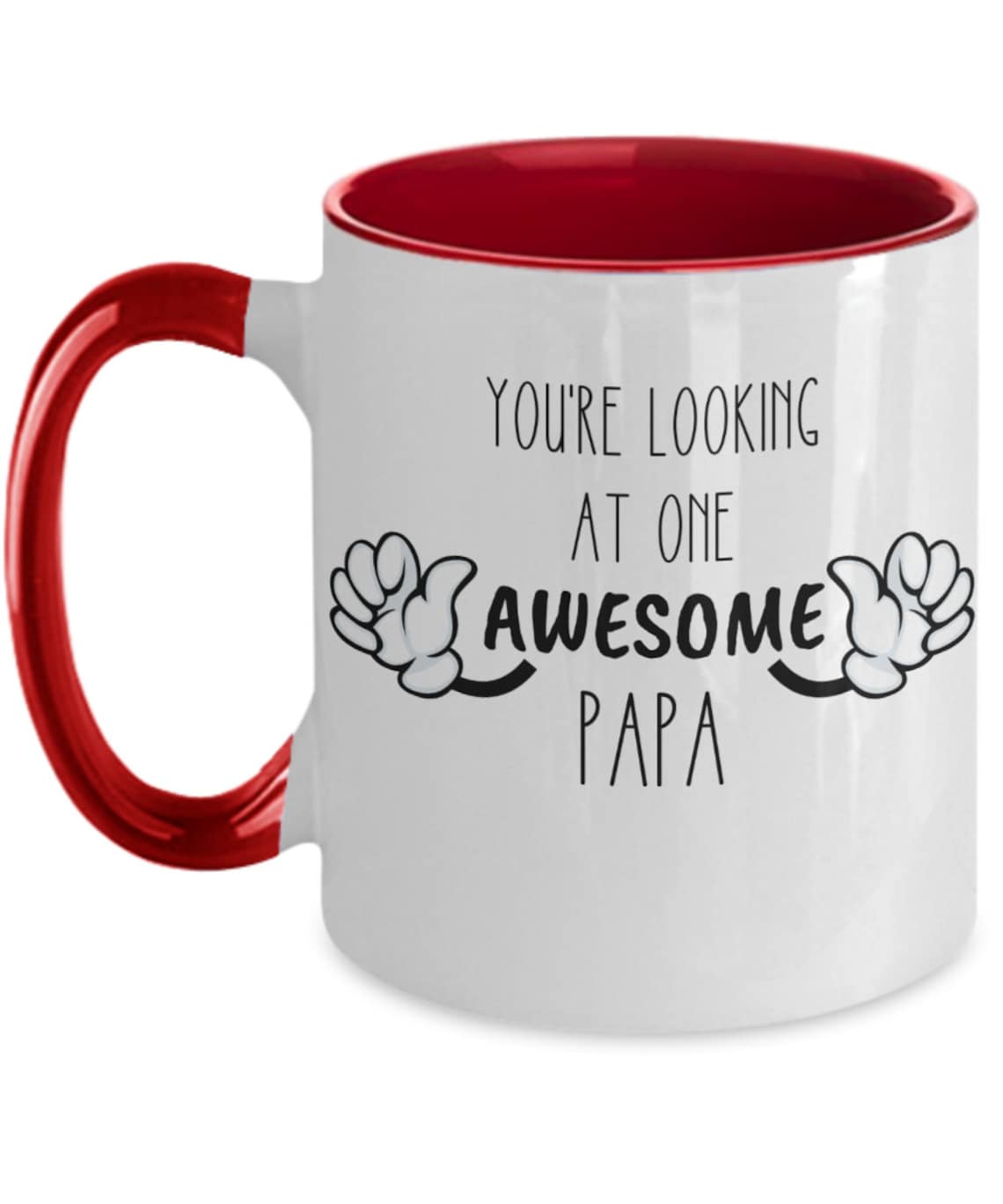 Awesome Papa Mug Gift for Papa Two Toned Coffee Cup for - Etsy