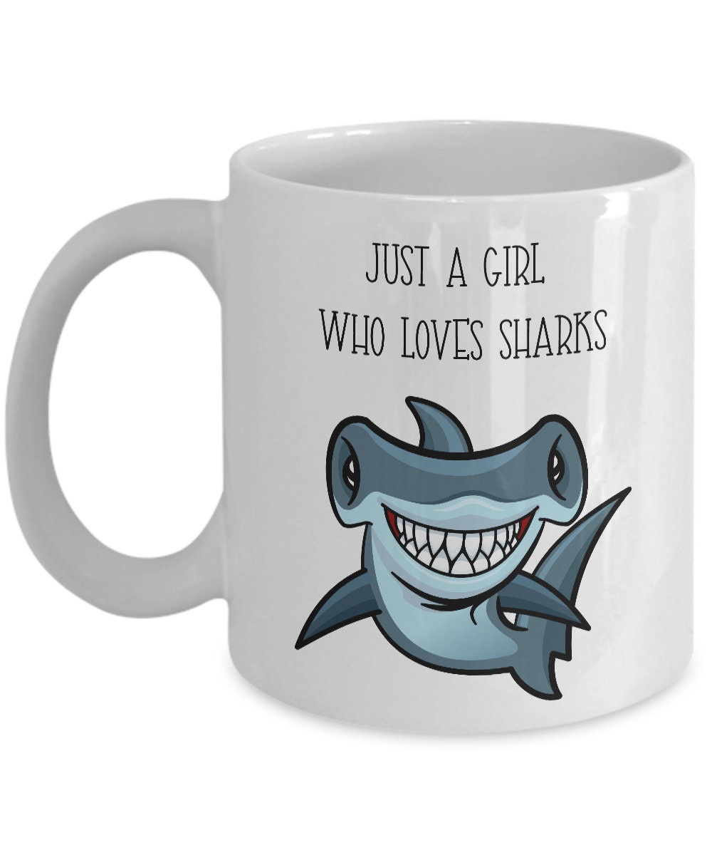 Shark Lover Mug, Shark Girl Gifts, Coffee Cup for Girl Who Loves Sharks ...